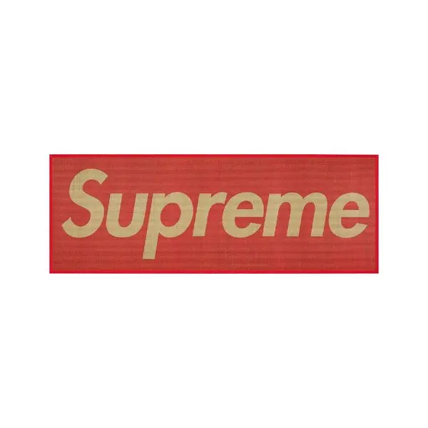 Supreme Woven Straw Mat - Red