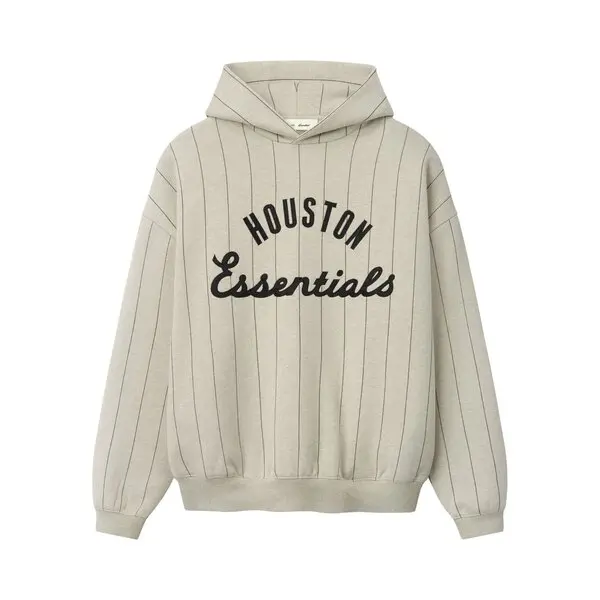 Fear Of God Astros Sport Hoodie 'heather Stone W Black Pinstripes - Grey