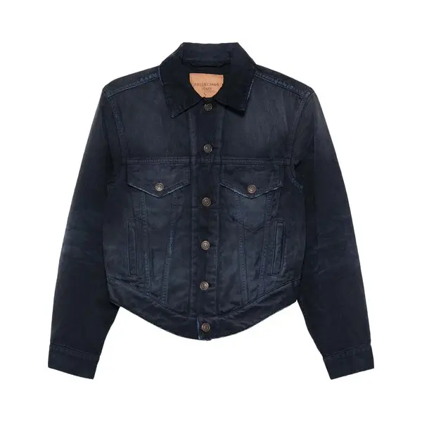 Balenciaga Curved Waistband Jacket 'navy/dirty Dark - Blue