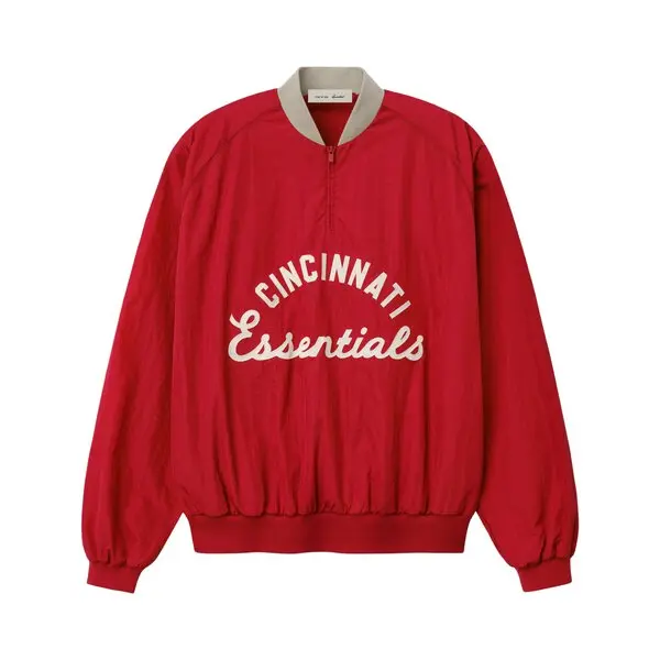 Fear Of God Half Zip Pullover - Red
