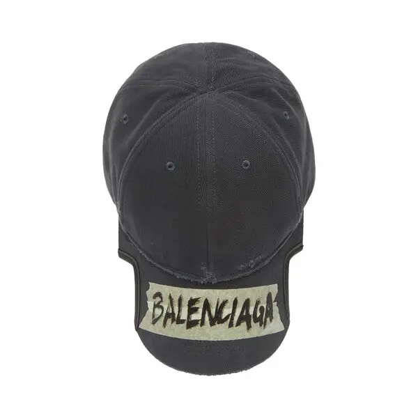 Balenciaga Cap 'faded Washed - Black
