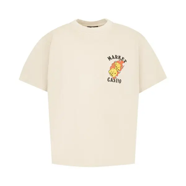 MARKET Flaming Dice T-shirt 'french Oak - Tan