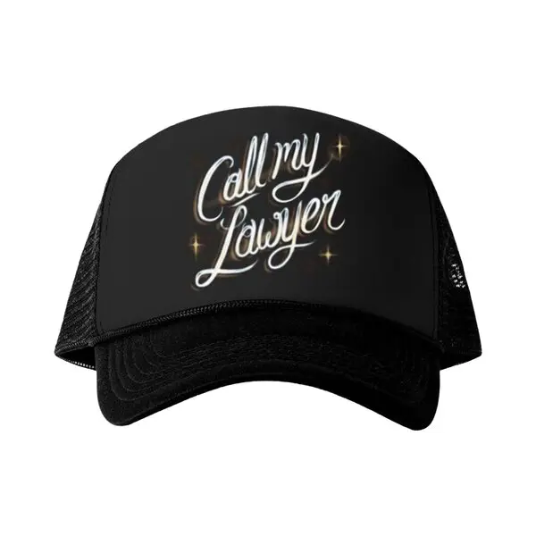 MARKET Call My Lawyer Airbrush Trucker Hat 'jet - Black