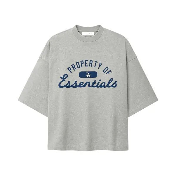 Fear Of God Dodgers Merch Tee 'concrete Heather
