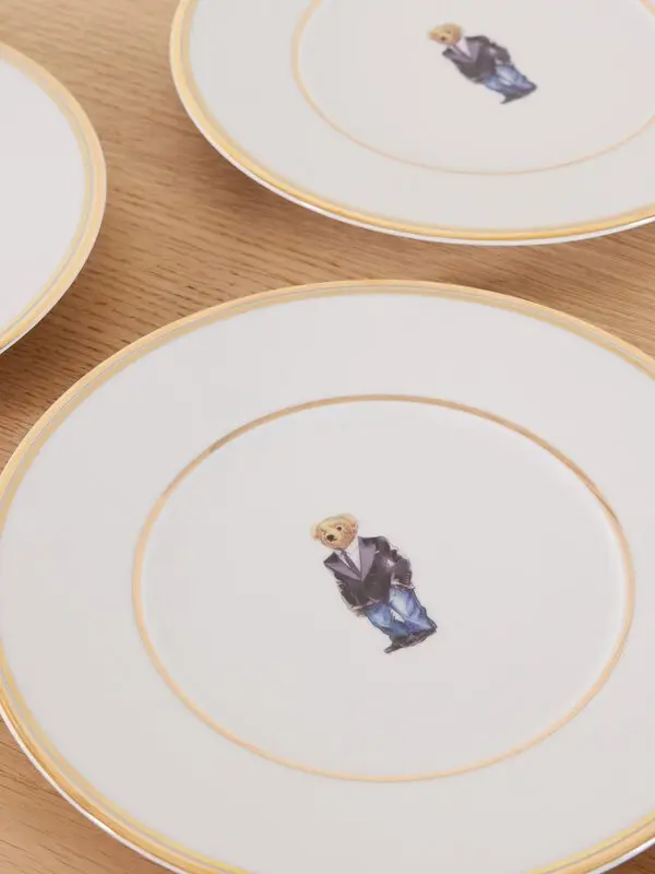 Ralph Lauren Wilshire Polo Bear Porcelain Plate Set