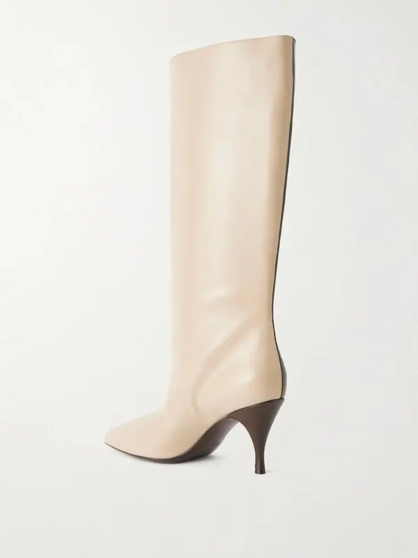 HERBERT LEVINE Two Faced Color-block Stiletto Boots