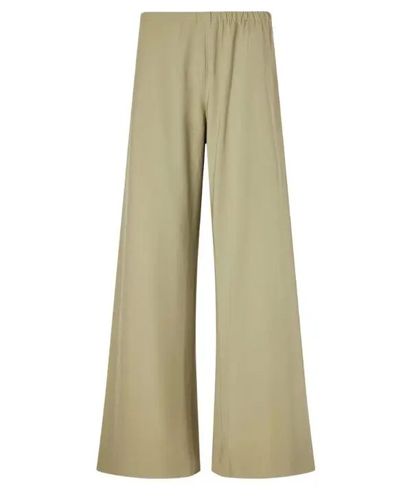 LA LIGNE Colby Cotton-poplin Wide-leg Pants - Green