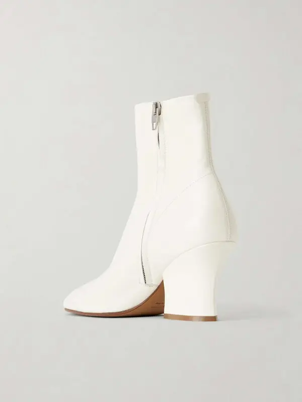 JIL SANDER Lune Leather Ankle Boots