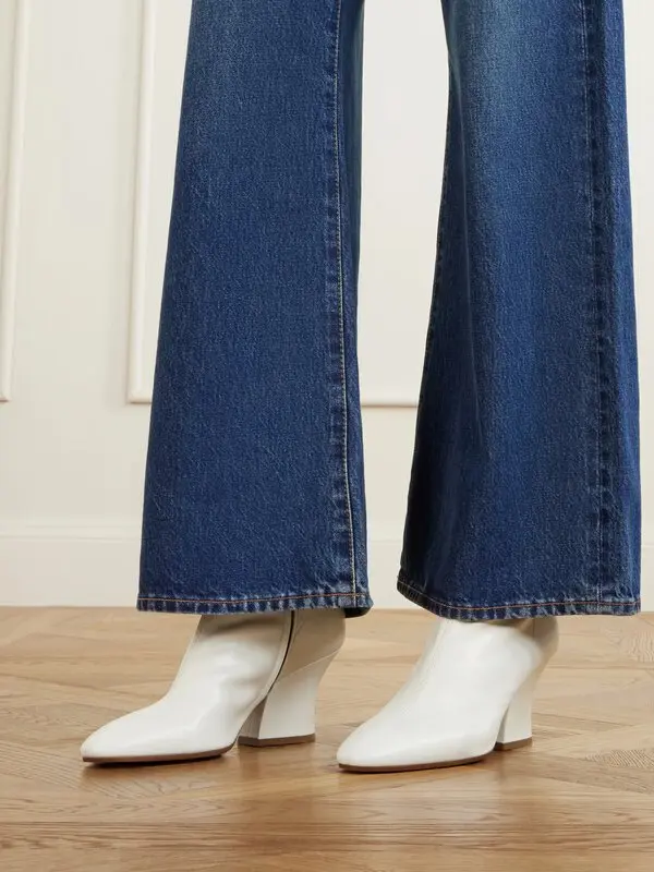 JIL SANDER Lune Leather Ankle Boots - Neutrals