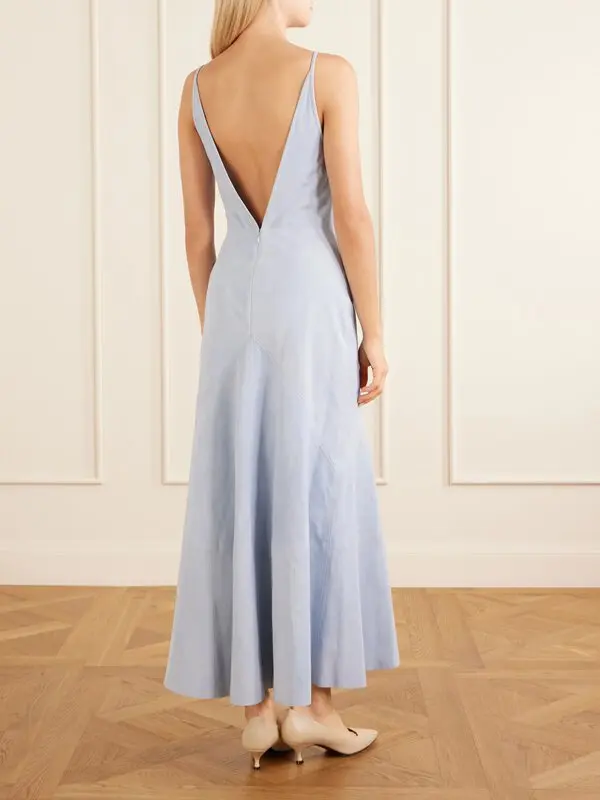 Gabriela Hearst Brigita Midi Dress - Blue