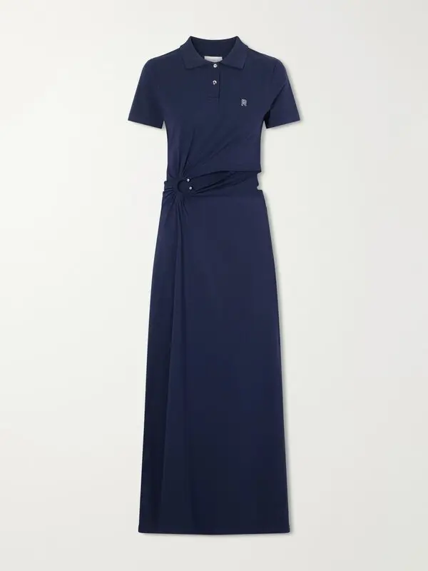 Rabanne Embellished Jersey Midi Dress - Blue