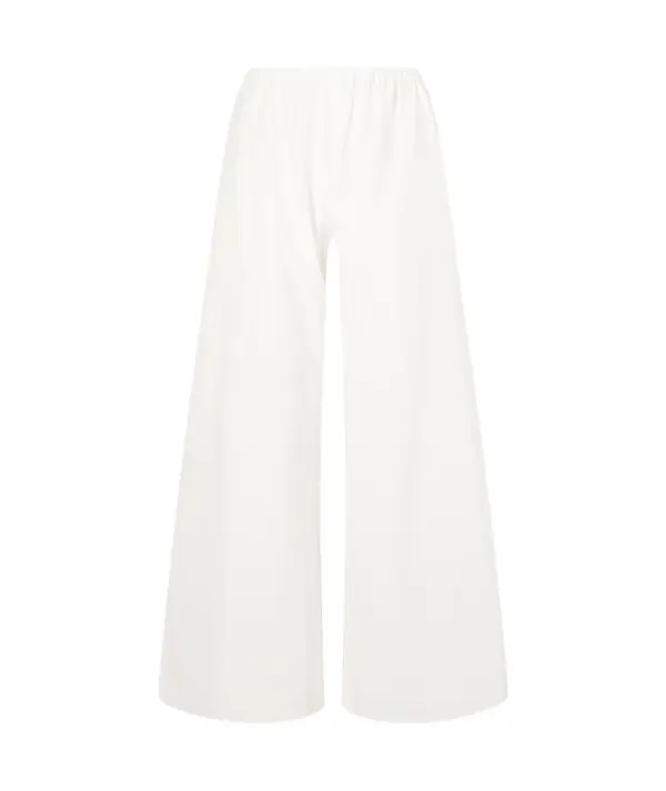 LA LIGNE Colby Cotton-poplin Wide-leg Pants - White