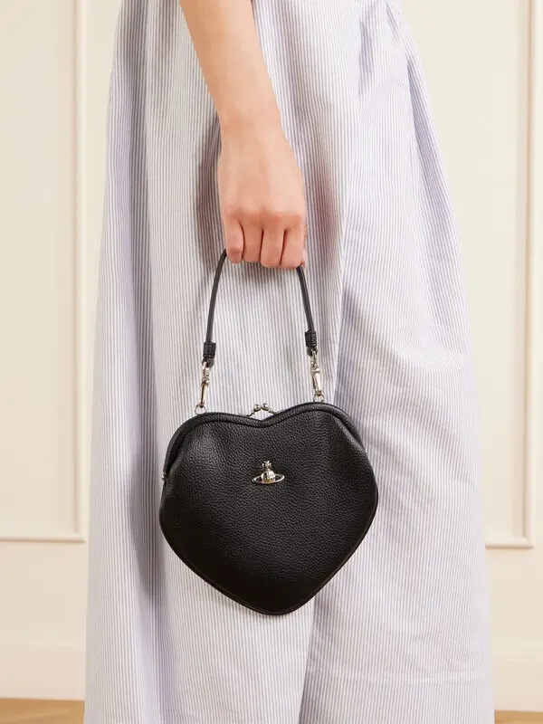 VIVIENNE WESTWOOD Belle Heart Logo-appliquéd Leather-effect Shoulder Bag