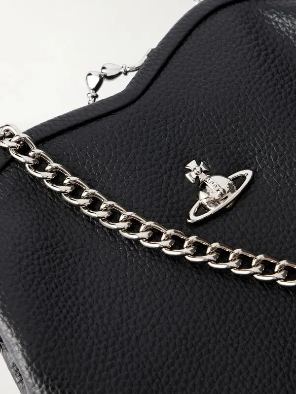 VIVIENNE WESTWOOD Belle Heart Logo-appliquéd Leather-effect Shoulder Bag