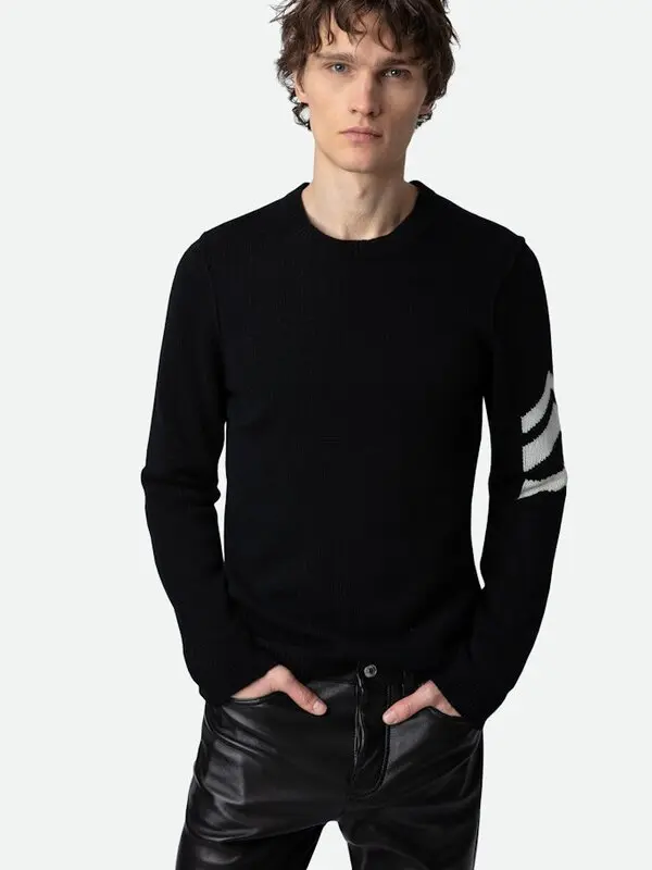 Zadig&Voltaire Kennedy Arrow Cashmere Sweater - Black