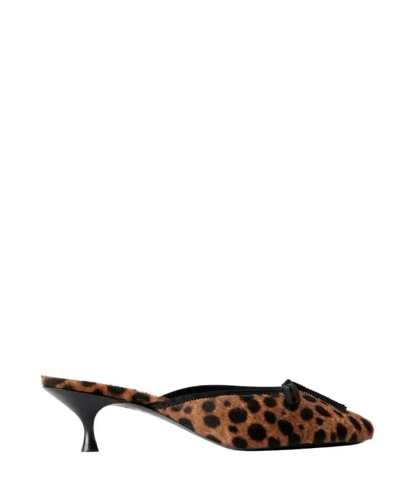 HERBERT LEVINE Leopard-print Pony Hair Pumps With Bow Detailing - Leopard Print