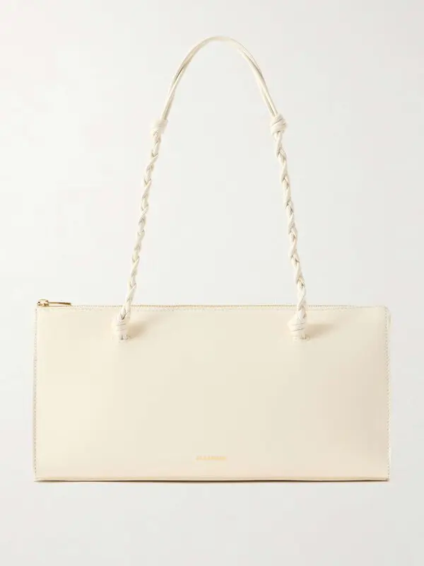 JIL SANDER Tangle Tent Leather Shoulder Bag - Ivory