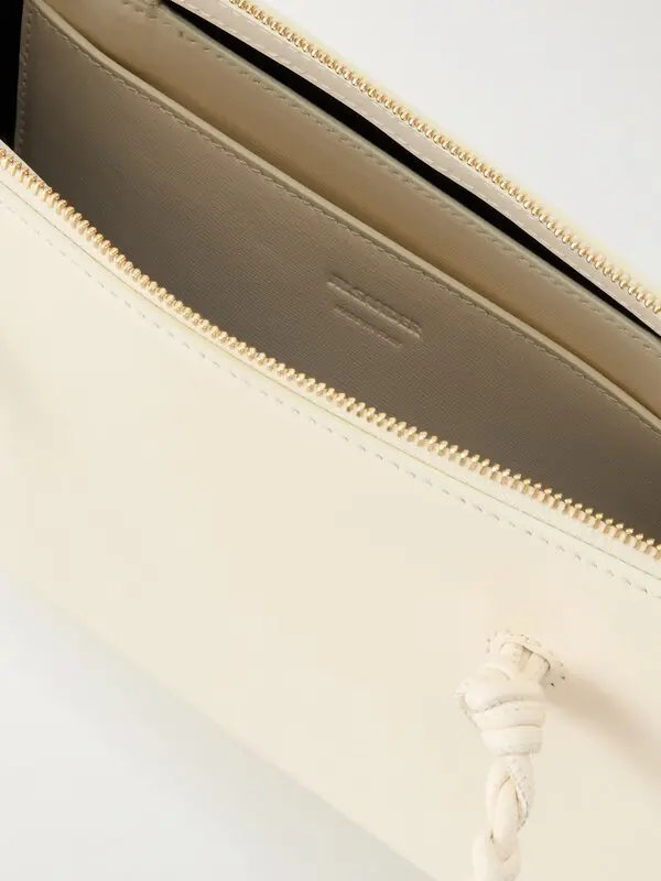 JIL SANDER Tangle Tent Leather Shoulder Bag - Neutrals