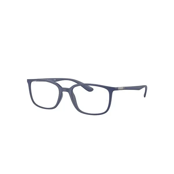Ray-ban Rb7208 Optics Eyeglasses Frame Clear Lenses Polarized - Blue