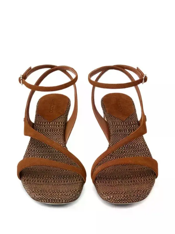 JIMMY CHOO Faye 45 Crossover Strap Sandals