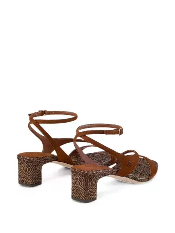 JIMMY CHOO Faye 45 Crossover Strap Sandals