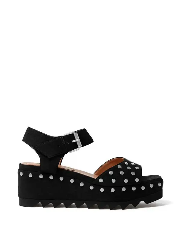 Stella McCartney Elyse Studded Platform Sandals - Black