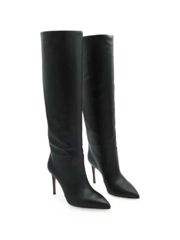 Paris Texas Pointed-toe Knee-high Boots - Black