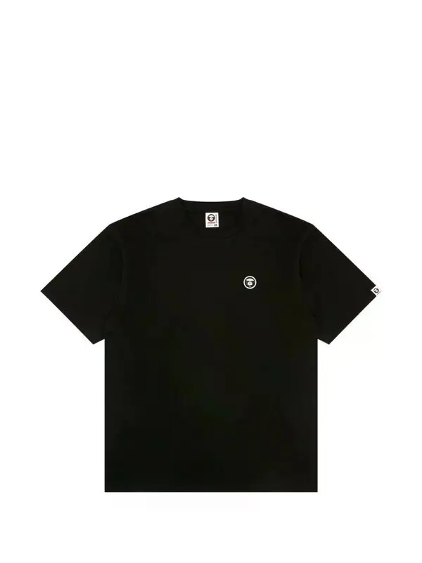 AAPE BY *A BATHING APE Logo-patch Short-sleeve T-shirt - Black