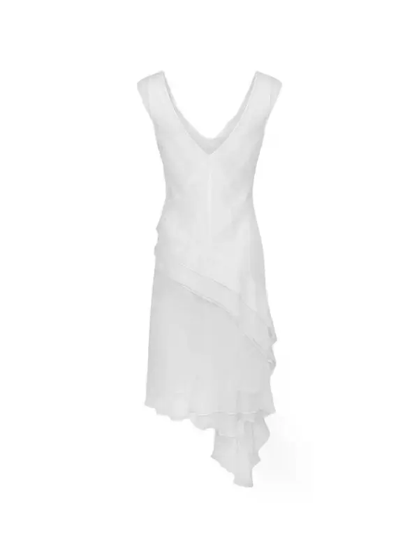 Gimaguas Boa Ruffled Asymmetric Dress
