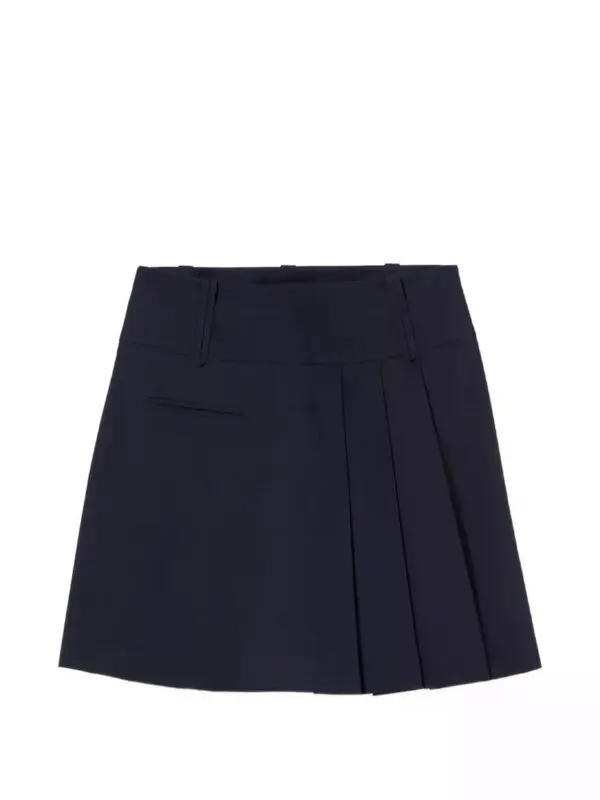 Claudie Pierlot Short Wool Blend Skirt - Blue