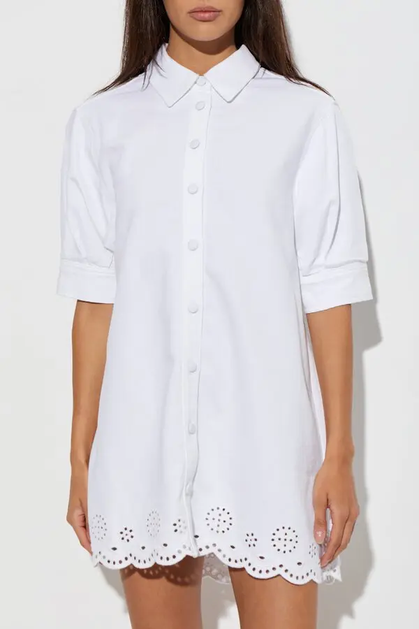 FRAME Dress With Openwork Trim