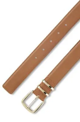 BOSS Leather Belt With Twin Metal Keeper