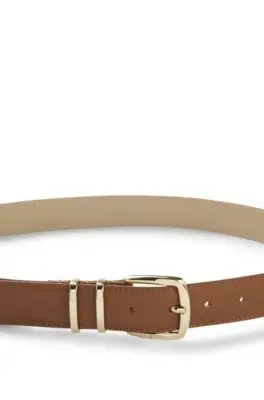 BOSS Leather Belt With Twin Metal Keeper