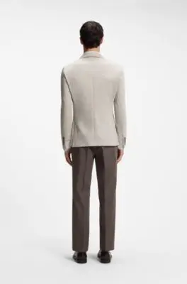 BOSS Slim-fit Blazer In Virgin Wool And Cotton