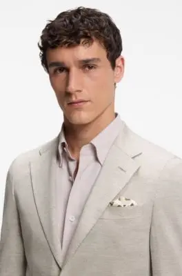 BOSS Slim-fit Blazer In Virgin Wool And Cotton