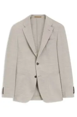 BOSS Slim-fit Blazer In Virgin Wool And Cotton