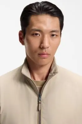 BOSS Water-repellent Zippered Jacket With Two-way Stretch