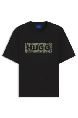 Hugo Logo-graphic T-shirt In Cotton Jersey