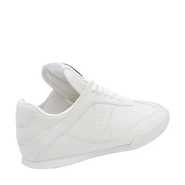 Chloé Calf Leather Lace-up Sneakers - White