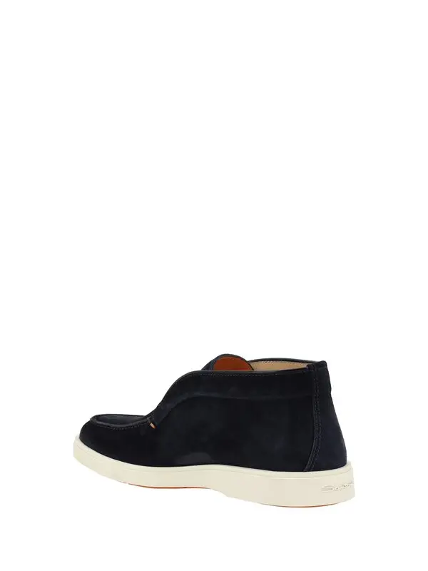 Santoni Desert Suede Ankle Boots - Blue