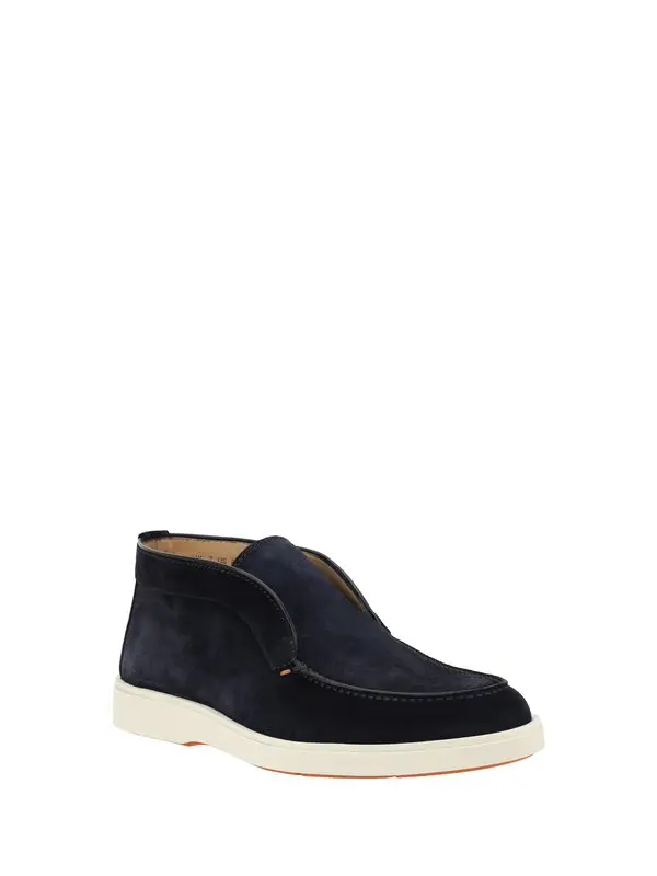 Santoni Desert Suede Ankle Boots - Blue