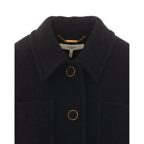 Chloé Virgin Wool Blend Jacket With Peak Lapels