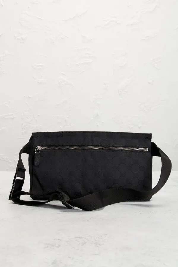 FWRD RENEW Gucci Gg Canvas Double Pocket Belt Bag