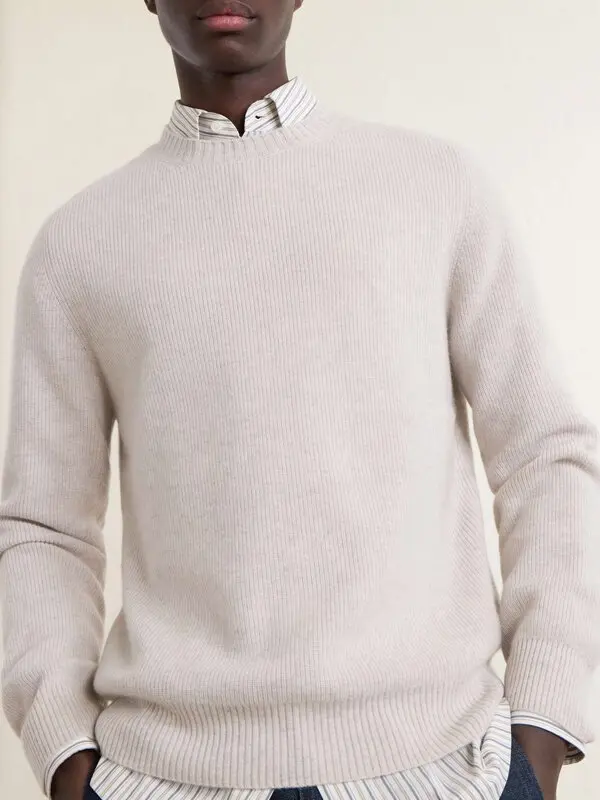 N.peal English Rib Cashmere Sweater