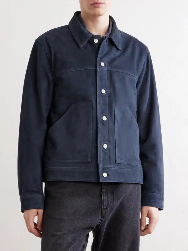 Officine Générale Loki Suede Trucker Jacket