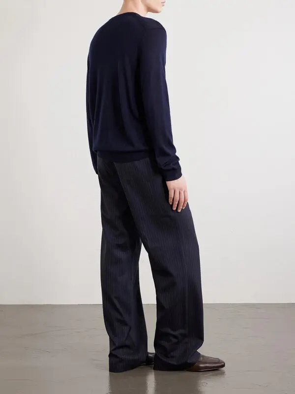 N.peal Conduit Cashmere And Silk-blend V-neck Sweater