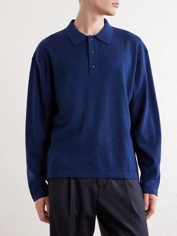 Officine Générale Bay Merino Wool Polo Shirt
