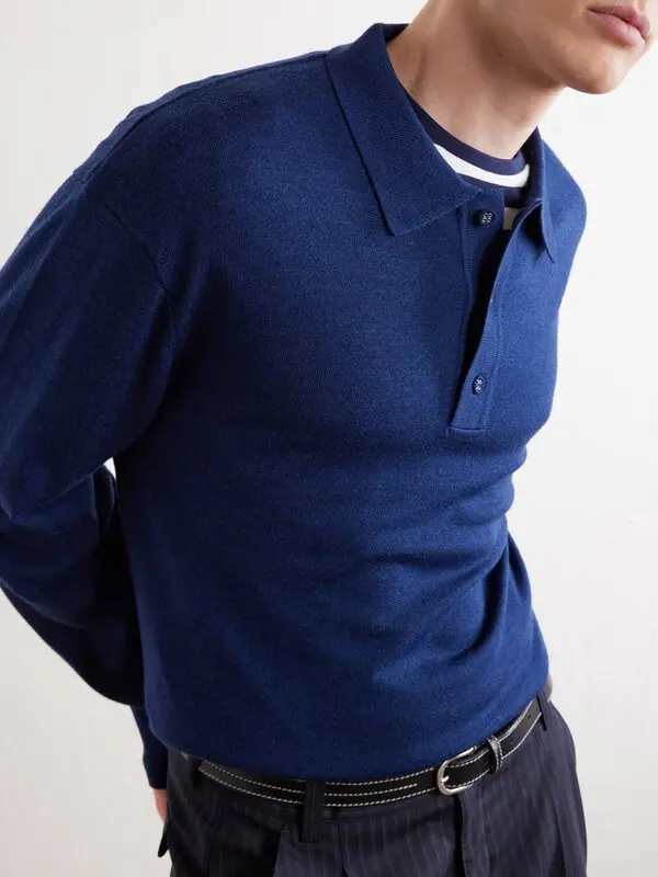 Officine Générale Bay Merino Wool Polo Shirt