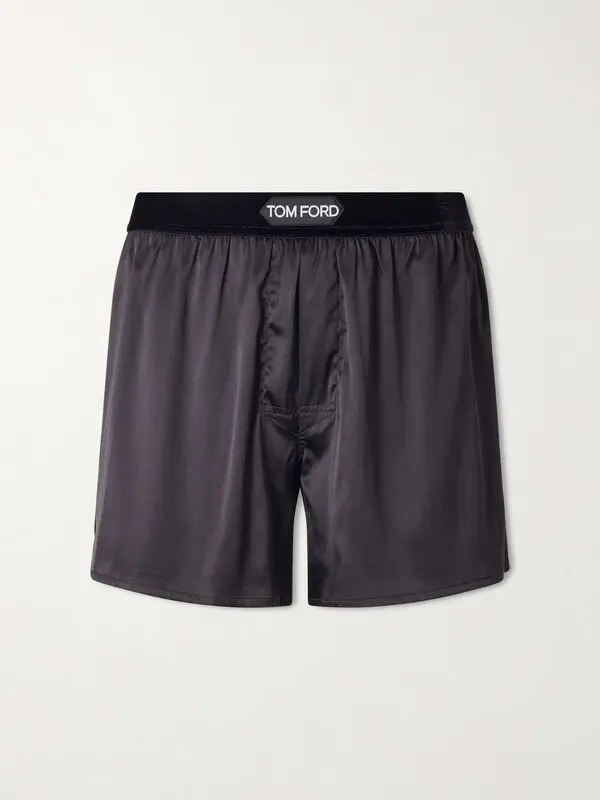 TOM FORD Silk-blend Satin Boxer Briefs - Black