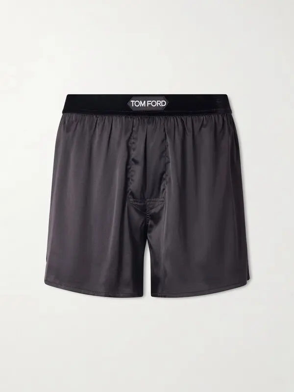 TOM FORD Silk-blend Satin Boxer Briefs - Black